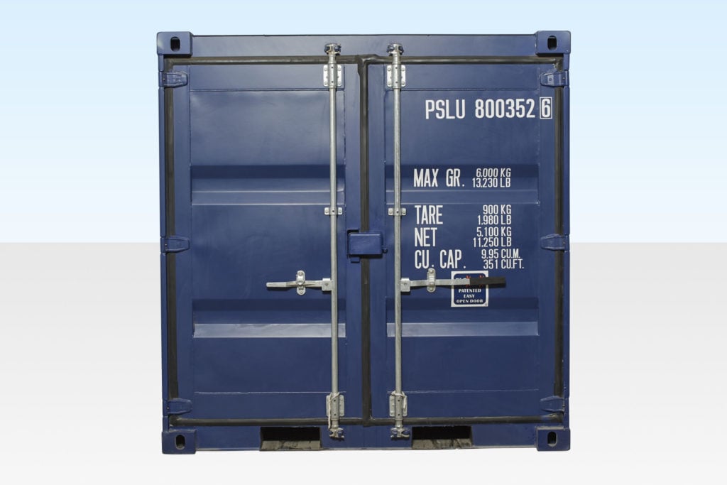 New 8ft Shipping Container for Sale (Blue) UK - Portable Space