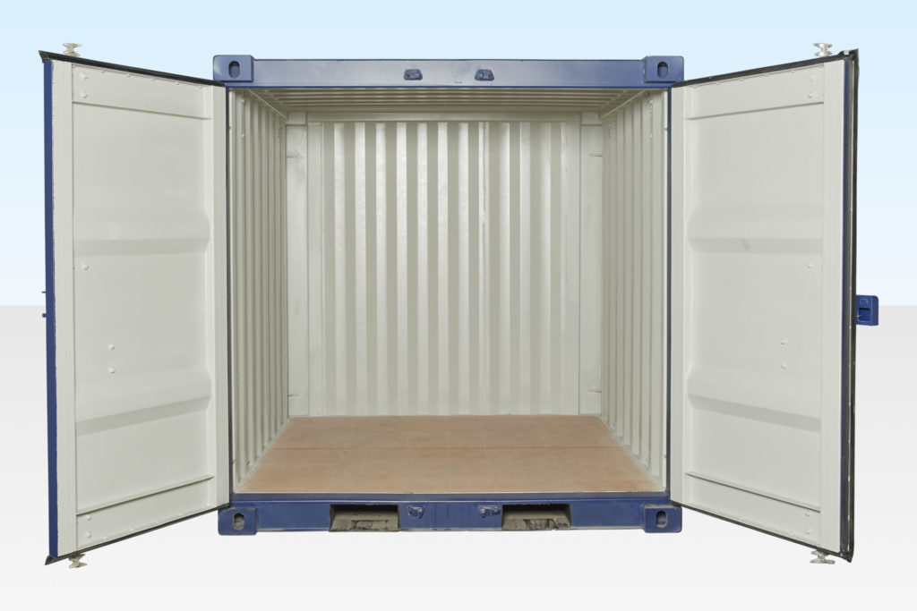 New 8ft Shipping Container for Sale (Blue) UK - Portable Space