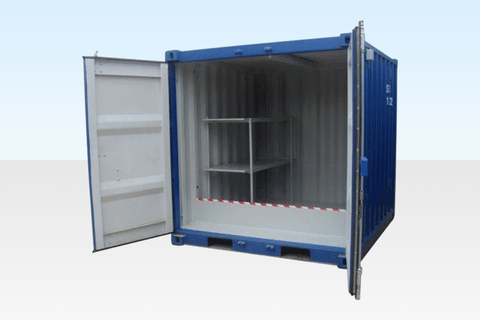 8ft Bunded Store : Hazardous Storage Container | Portable Space