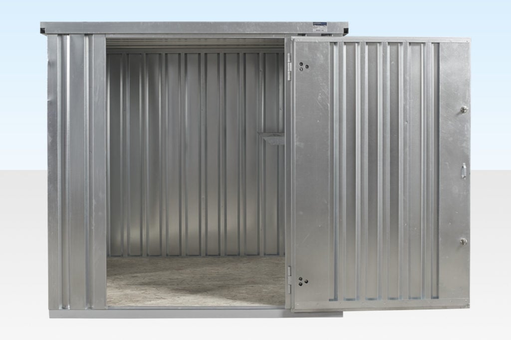 2m Flat Pack Storage Container : Galvanised for Sale UK | Portable Space
