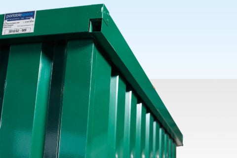 Flat Packed Metal Store (2m Green) - Portable Space