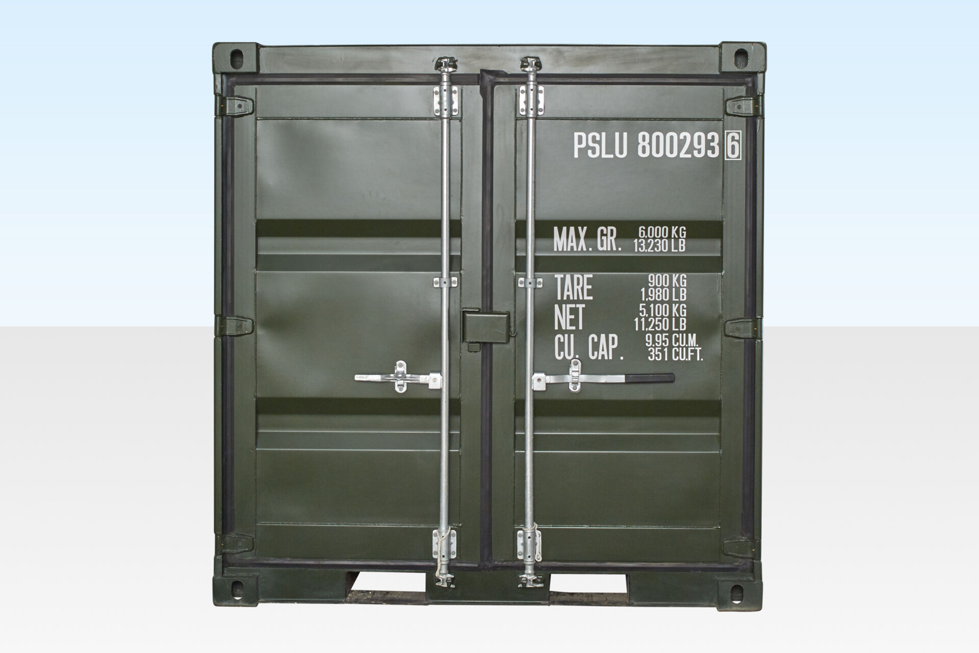 8ft Shipping Container for Sale (Green) - Portable Space