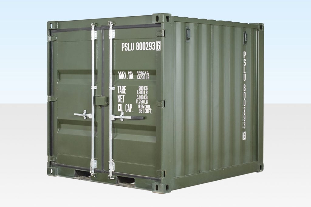 8ft Shipping Container for Sale (Green) - Portable Space