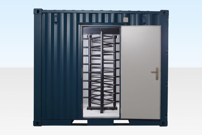 Single Turnstile Unit - Shipping Container Turnstile - Portable Space