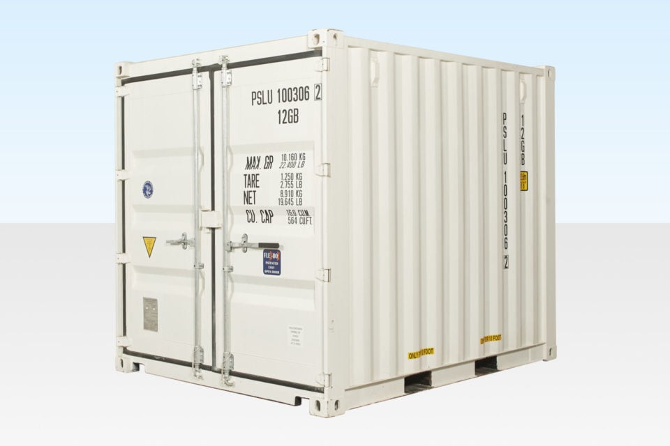 10ft Shipping Container for Sale (White RAL 9003) - Portable Space