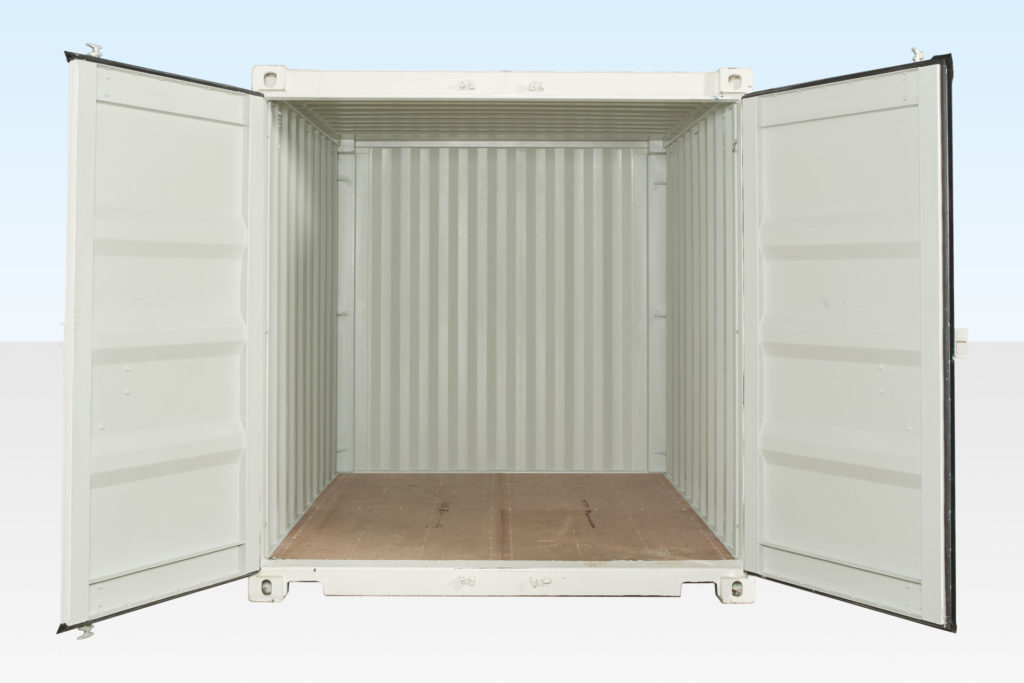 10ft Shipping Container for Sale (White RAL 9003) - Portable Space