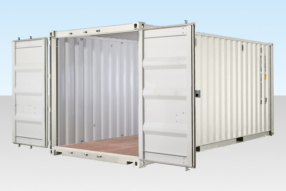 20ft Shipping Container (White RAL 9003) for Sale - Portable Space
