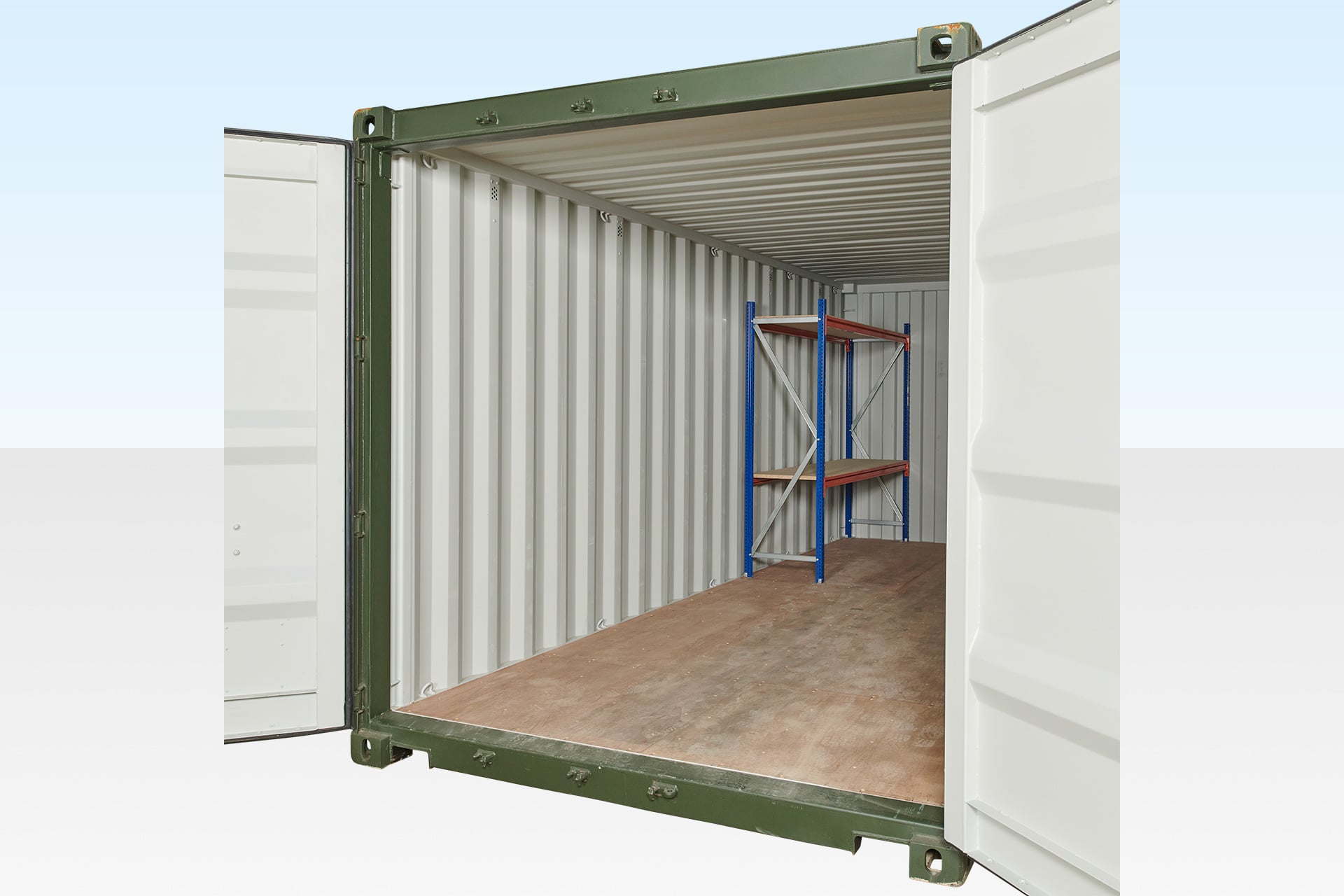 Shipping Container Racking - 2 Tier Single Bay - Portable Space