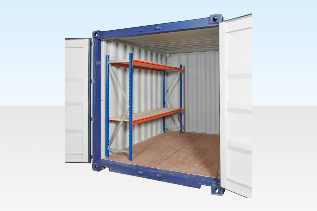 Shipping Container Racking - 2 Tier Single Bay - Portable Space