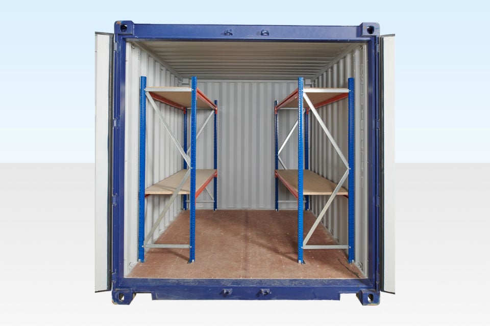 Shipping Container Racking - 2 Tier Single Bay - Portable Space