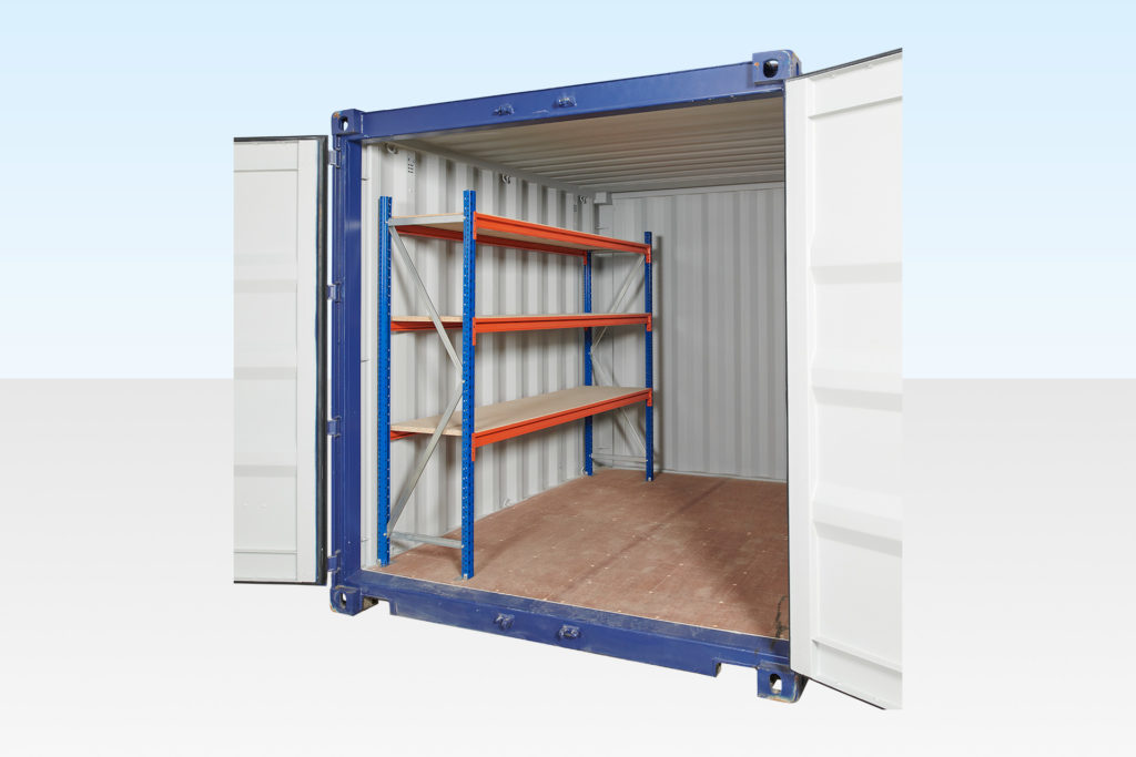 Container Racking - 3-Tier Single Bay - Portable Space