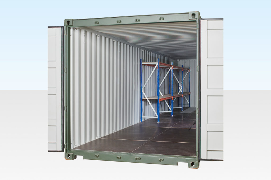 Adjustable Container Racking 2-Tier, 2 Bays - Portable Space