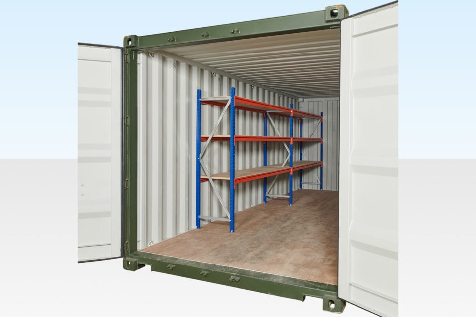 Container Racking Kit - 3-Tier, 2 Bays - Portable Space