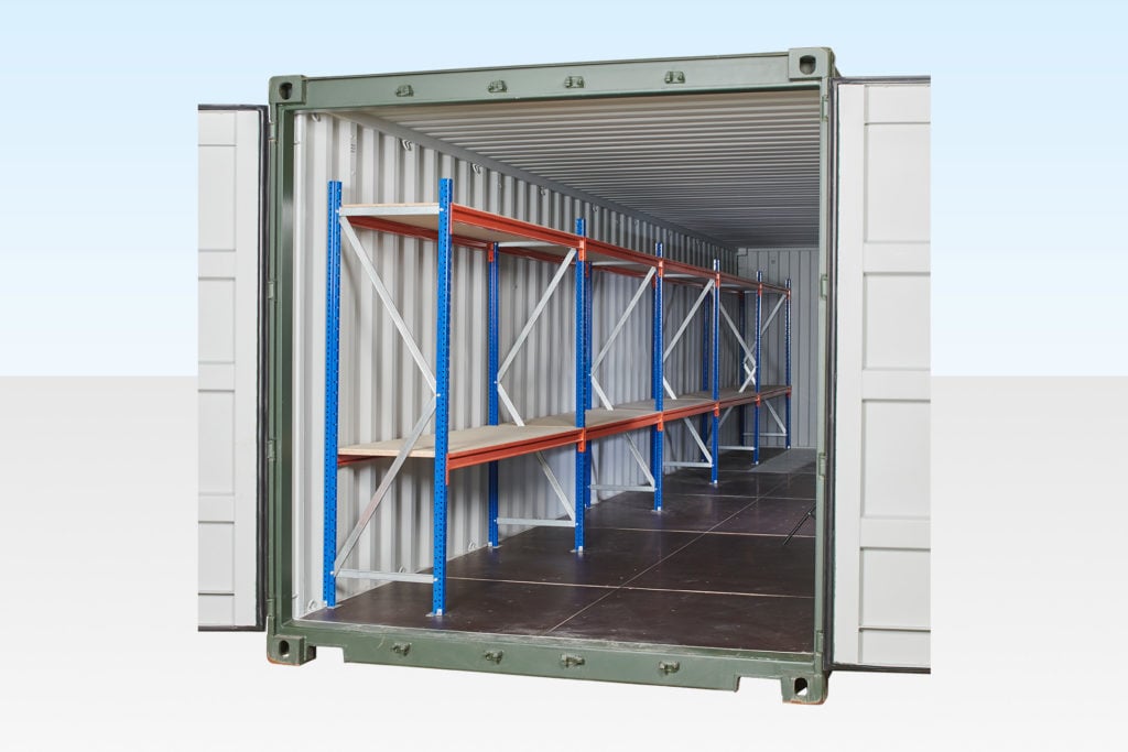 40ft Container Racking Kit - Two Tier - Heavy Duty | Portable Space