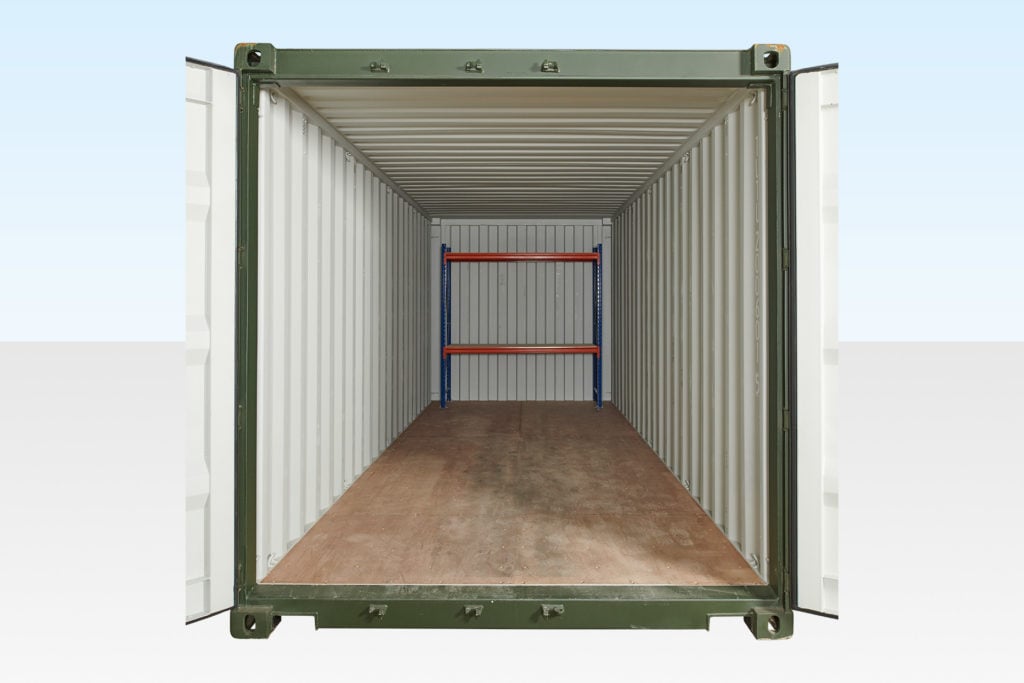 Heavy Duty Container Racking Kit - Two Tier - Rear of Container
