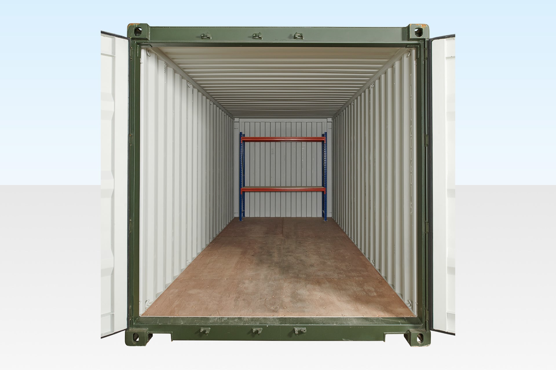 Heavy Duty Container Racking Kit - Two Tier - Rear of Container