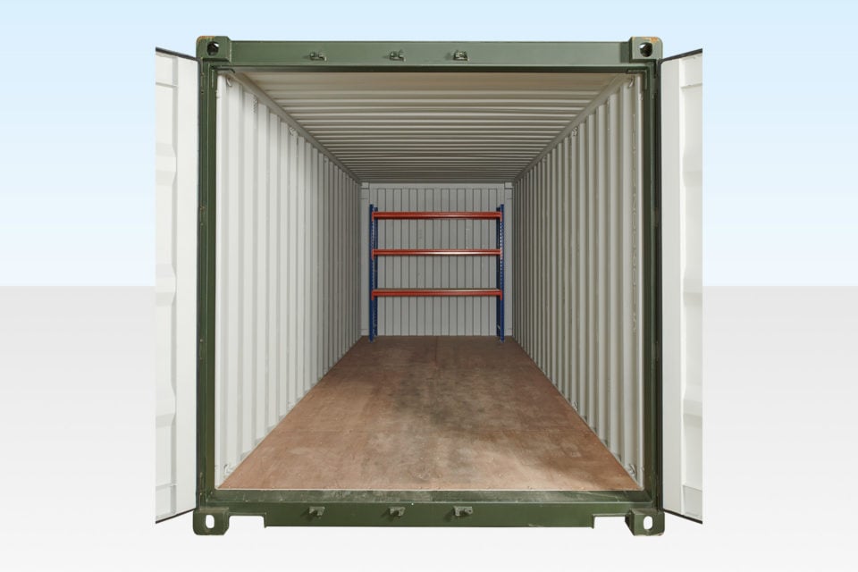 Heavy Duty Container Racking Kit - Three Tier - Rear of Container