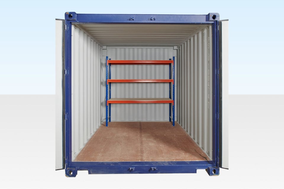 Heavy Duty Container Racking Kit - Three Tier - Rear of Container