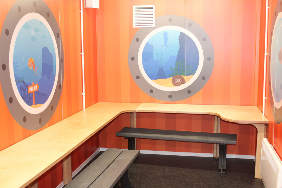 Trampoline & Play Park use Converted Shipping Containers & Cabins