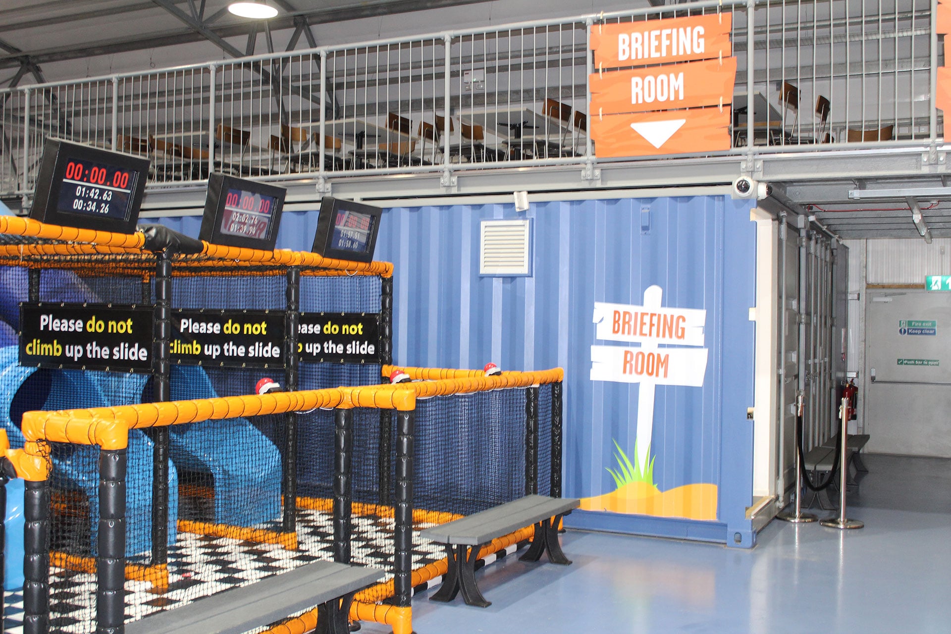 Trampoline & Play Park use Converted Shipping Containers & Cabins