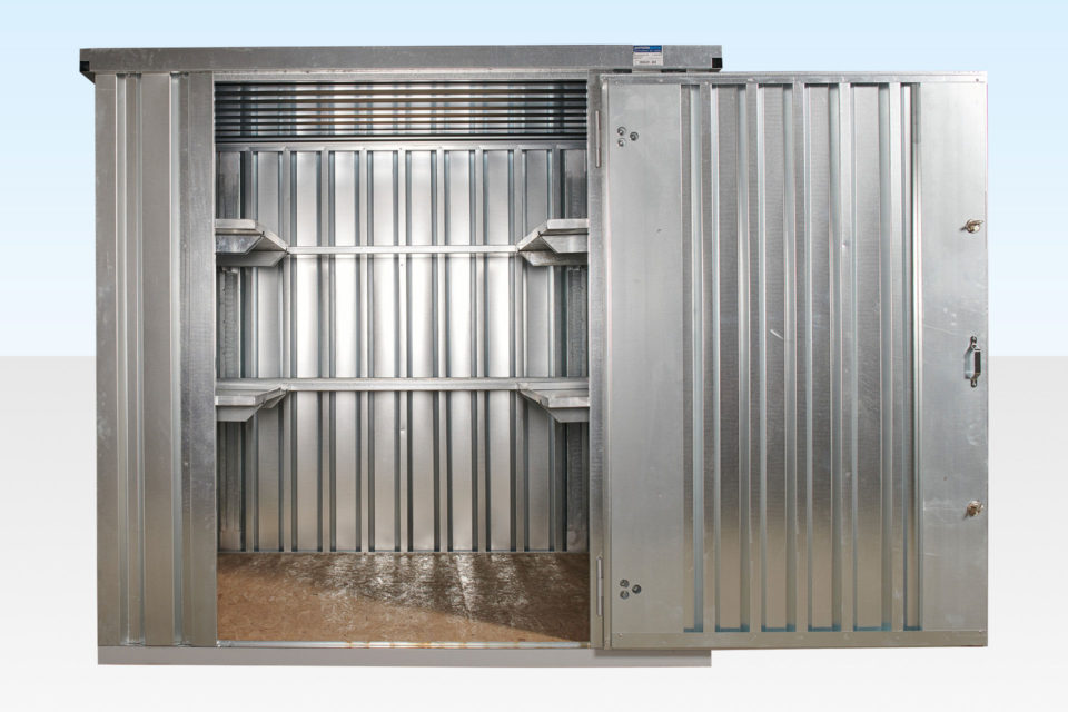 2-Tier Shelving: 2m Flatpack Store (Sides & Rear) - Portable Space