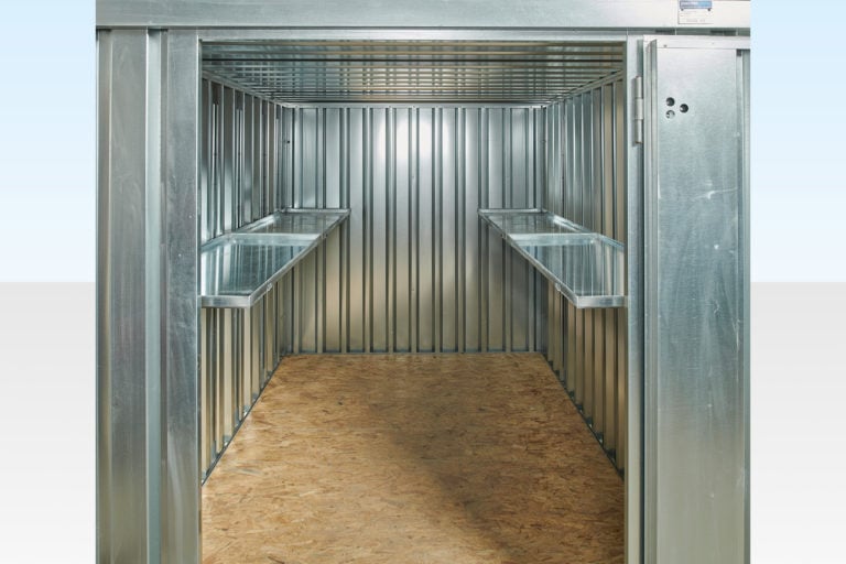 Shelving for 3m Flat Pack Store - Both Sides - Portable Space