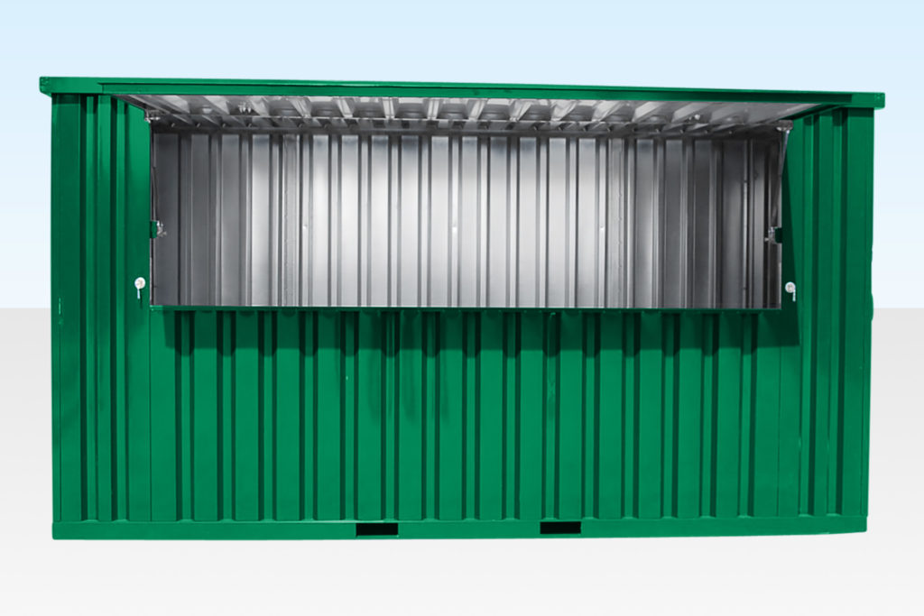 4m XL Flat Pack Kiosk - Container with Serving Hatch | Portable Space UK