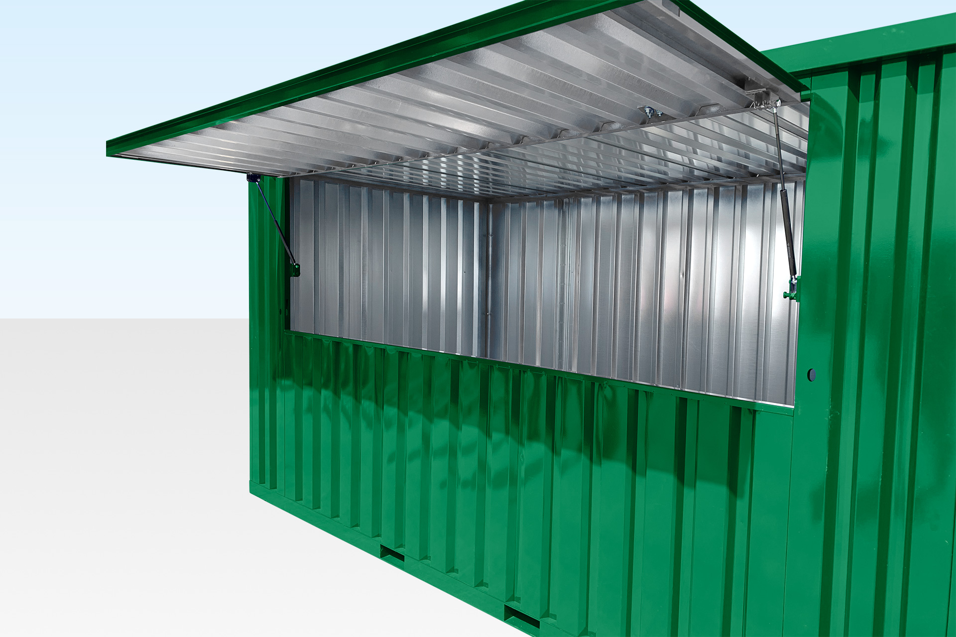 4m XL Flat Pack Kiosk - Container with Serving Hatch | Portable Space UK