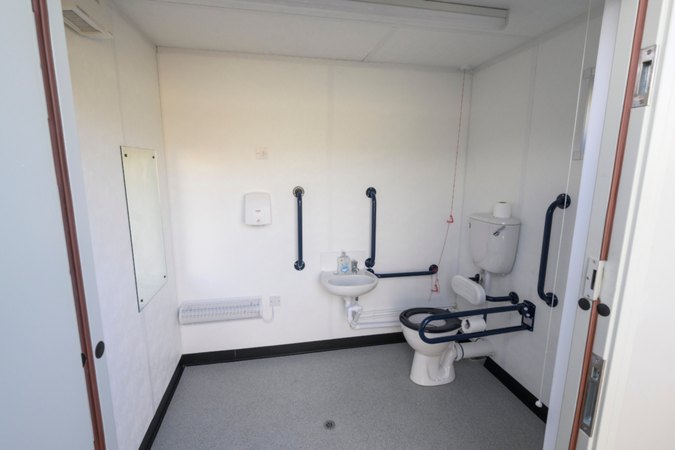 Suffolk football club installs new toilet facilities for ground upgrade