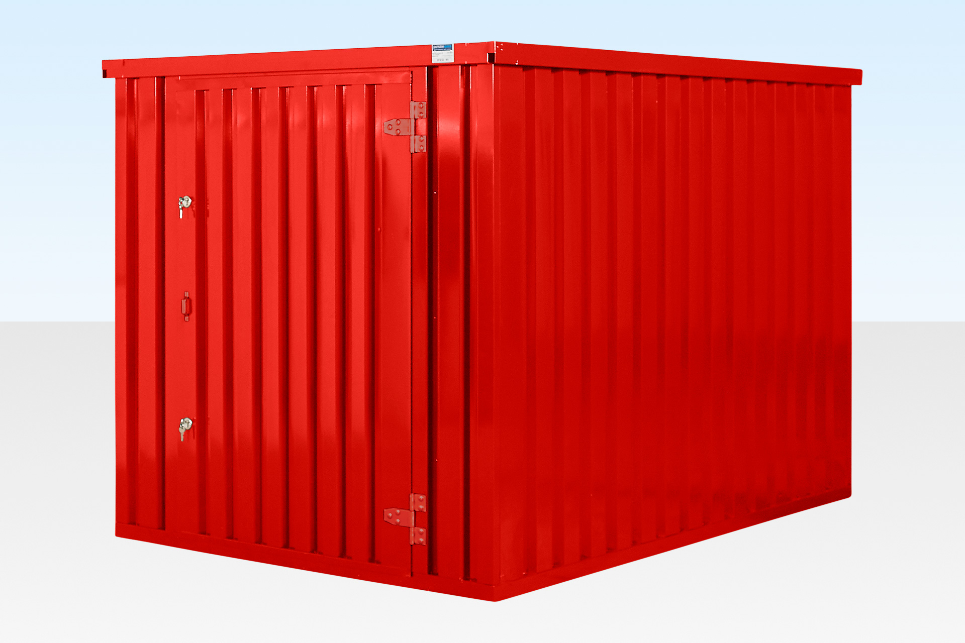 Large flat storage containers store